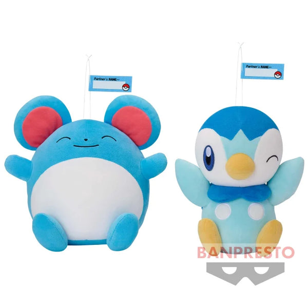 Pokemon Hello Partner Plush - Marill / Piplup – Japan Stuffs