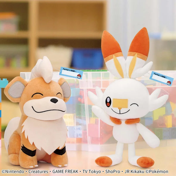 Pokemon Hello Partner Plush - Growlithe / Scorbunny – Japan Stuffs